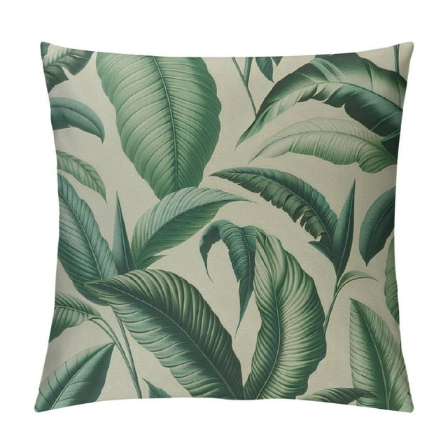 GOSMITH Palm Leaves Decorative Throw Pillow Cover Case,Tropical Palm ...