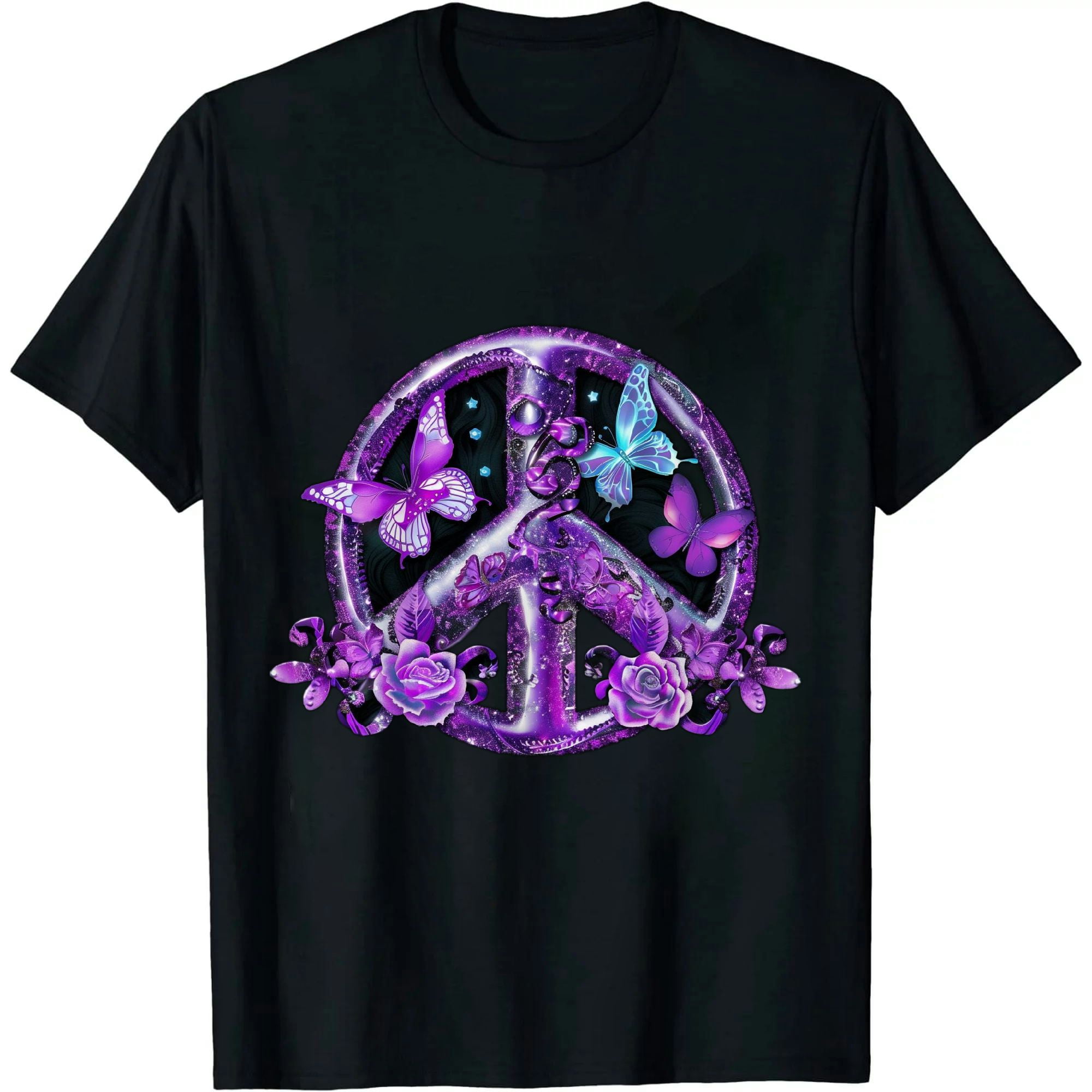 GOSMITH Peace Love Cure Purple Ribbon Chronic Migraine Awareness T ...
