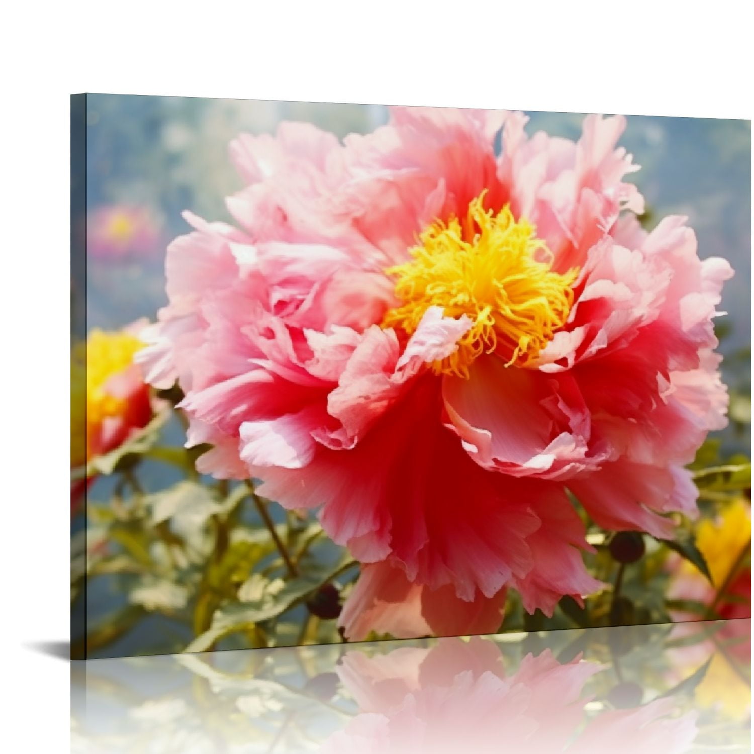 GOSMITH Peony Flower Canvas Prints Poster Wall Art For Home Living Room ...