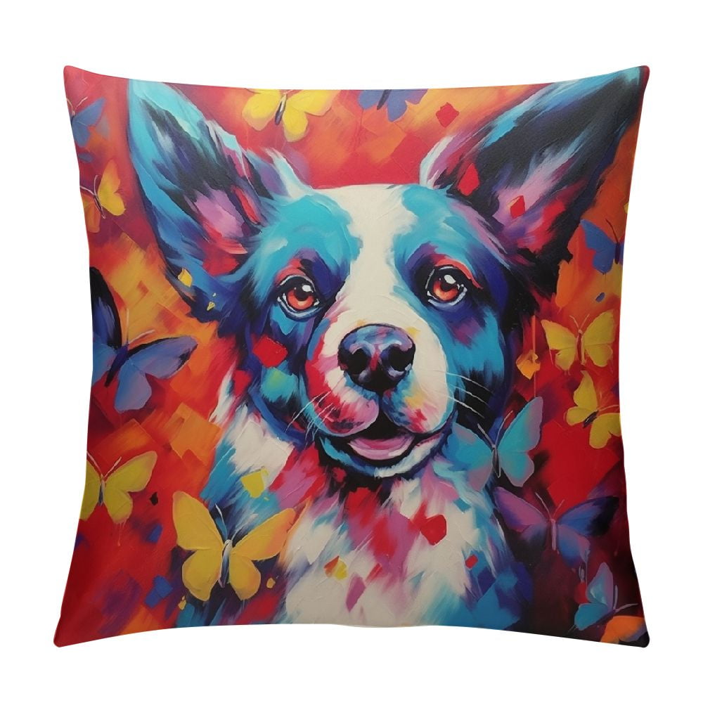 GOSMITH Pet Puppy Chihuahua Dog Butterfly Throw Pillow Cover Fun and ...
