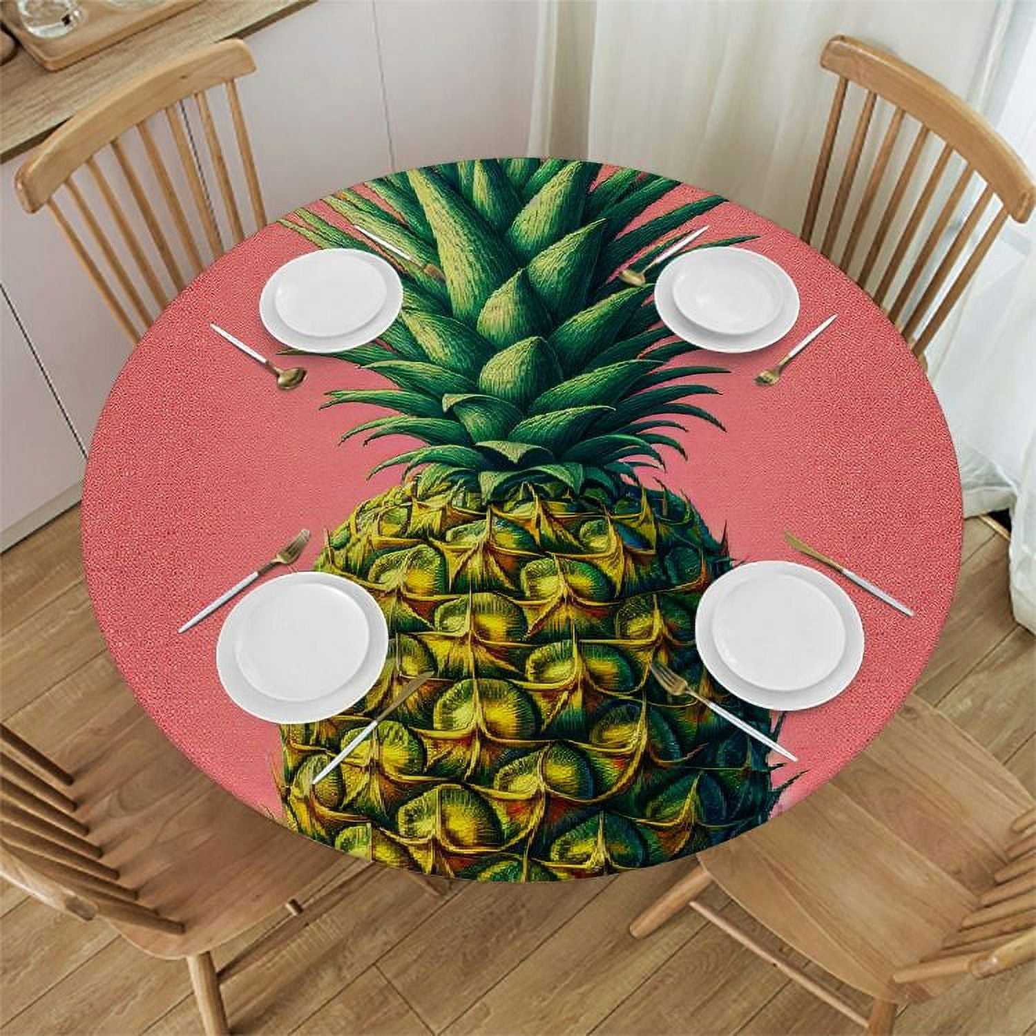 GOSMITH Pineapple Tropical Summer Fruits Round Tablecloth for Picnic ...