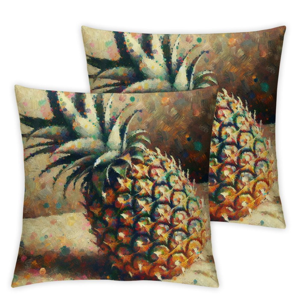 GOSMITH Pineapple Watercolor Beautiful Colorful Art Sketch of Exotic ...