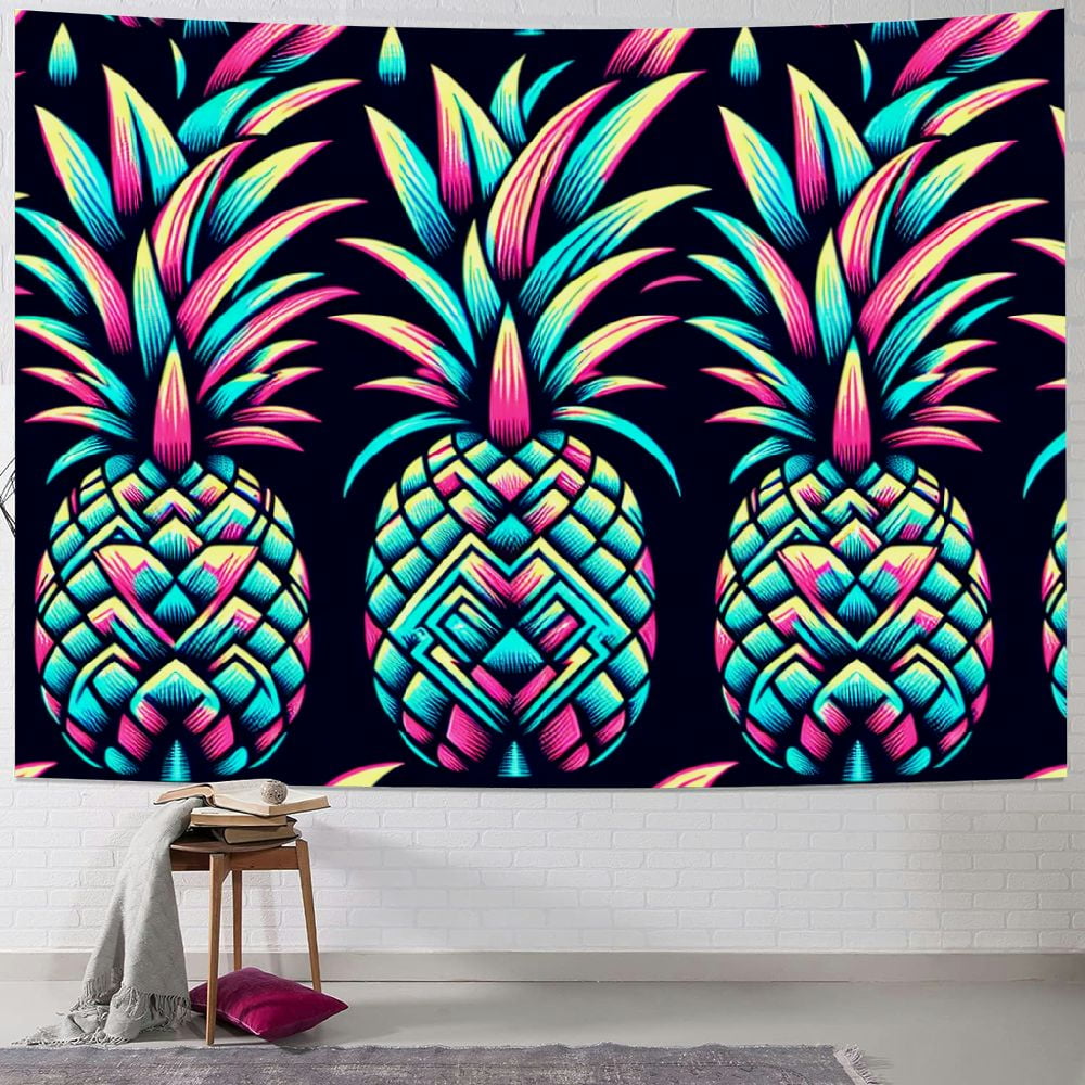 GOSMITH Pineapples Decorative Upside Down Pineapple Tapestry and Wall ...