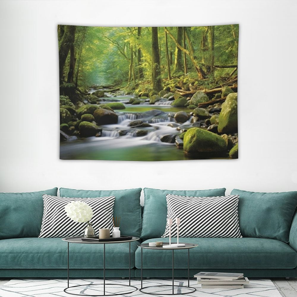 GOSMITH Rainforest Tapestry, Mountain Stream in a Tropical Rain Forest ...