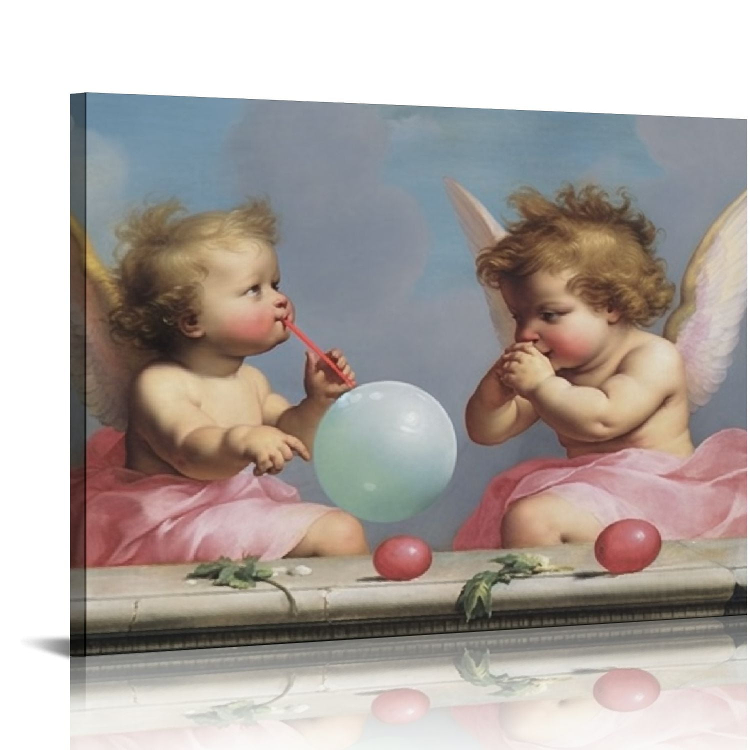GOSMITH Raphael's Masterpiece The Sistine Madonna, Putti Pink Bubble ...