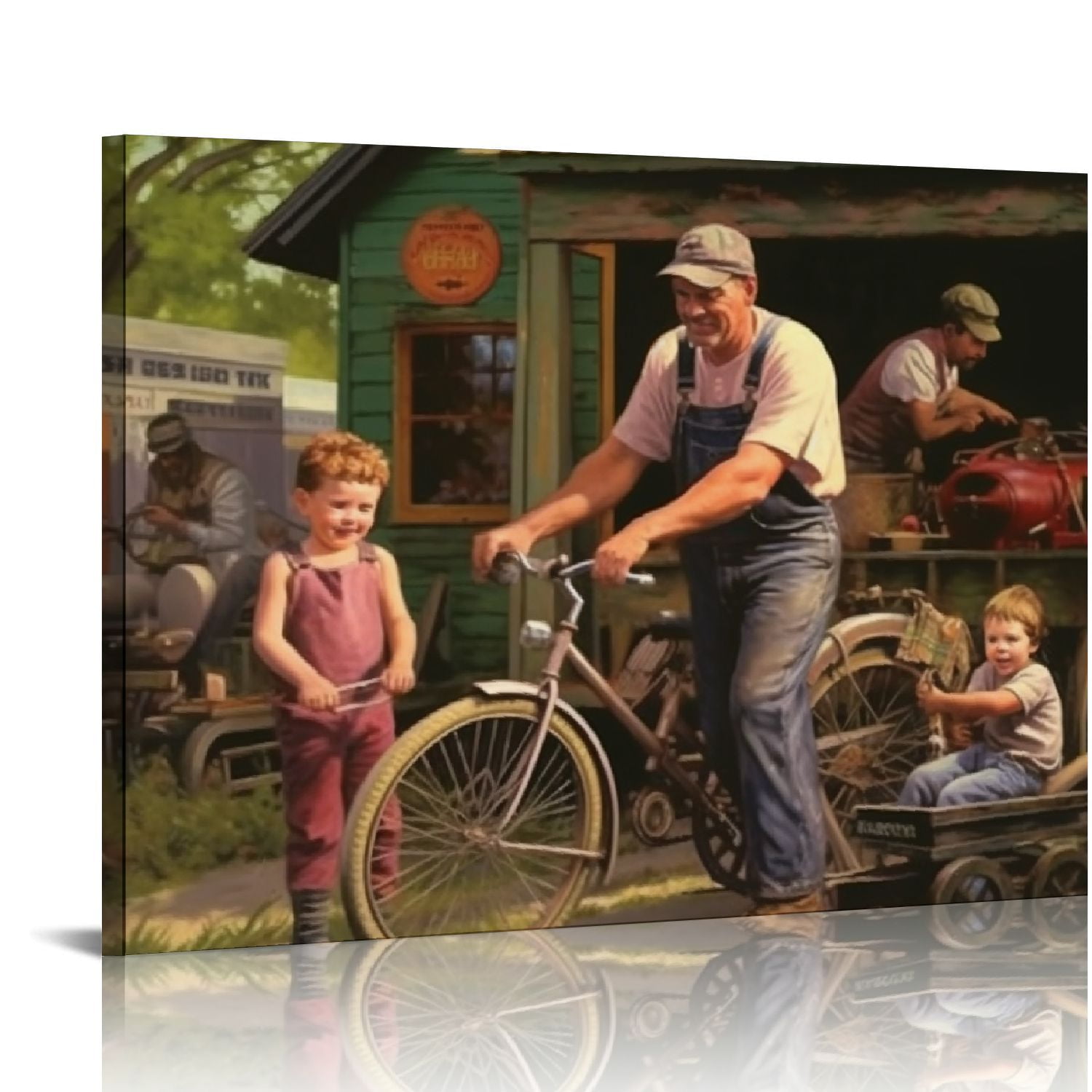 GOSMITH Retro Childhood Poster Motorcycle Repair Store Mechanic Poster ...