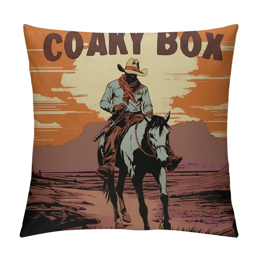 GOSMITH Retro Western Cowboy Cowgirl Rodeo Cactus Desert Moon Night ...