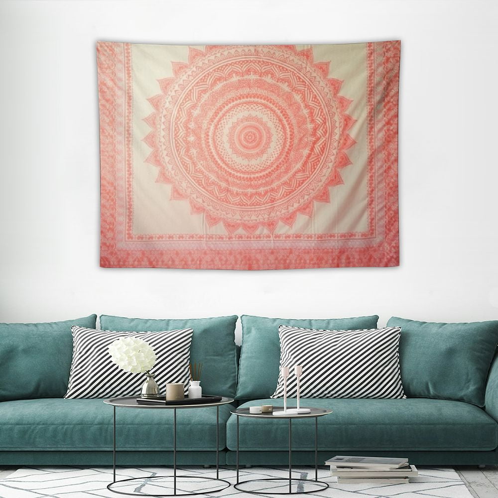 GOSMITH Rose Gold Elephant Mandala Tapestry For Bedroom- Aesthetic ...