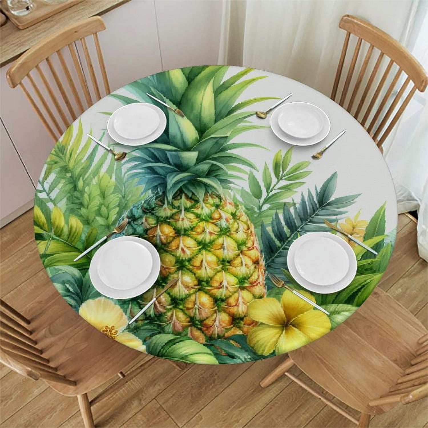 GOSMITH Round Tablecloth for Picnic Dining Kitchen Farmhouse Pretty ...