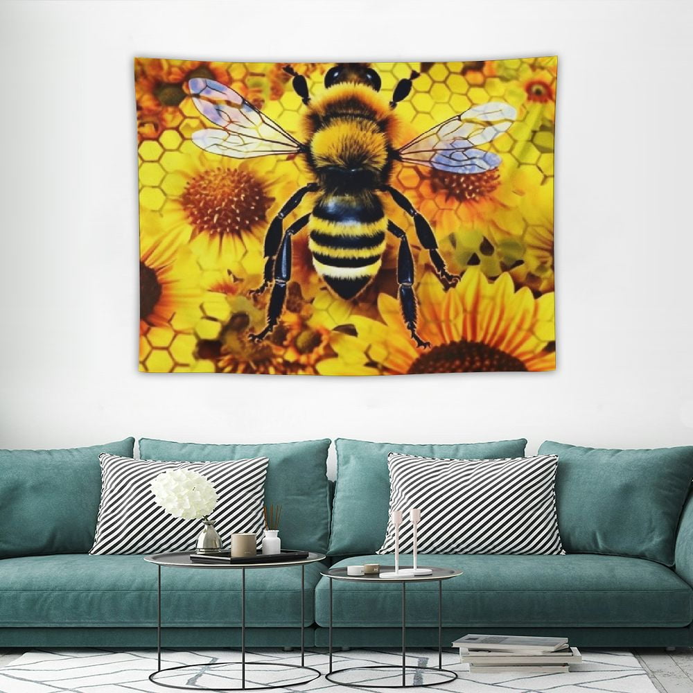 Gosmith Rustic Farmhouse Tapestry Living Room Bedroom Sunflower Floral