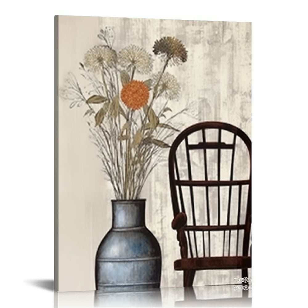 GOSMITH Rustic Farmhouse Wall Art Floral Botanical in Vase Still Life ...
