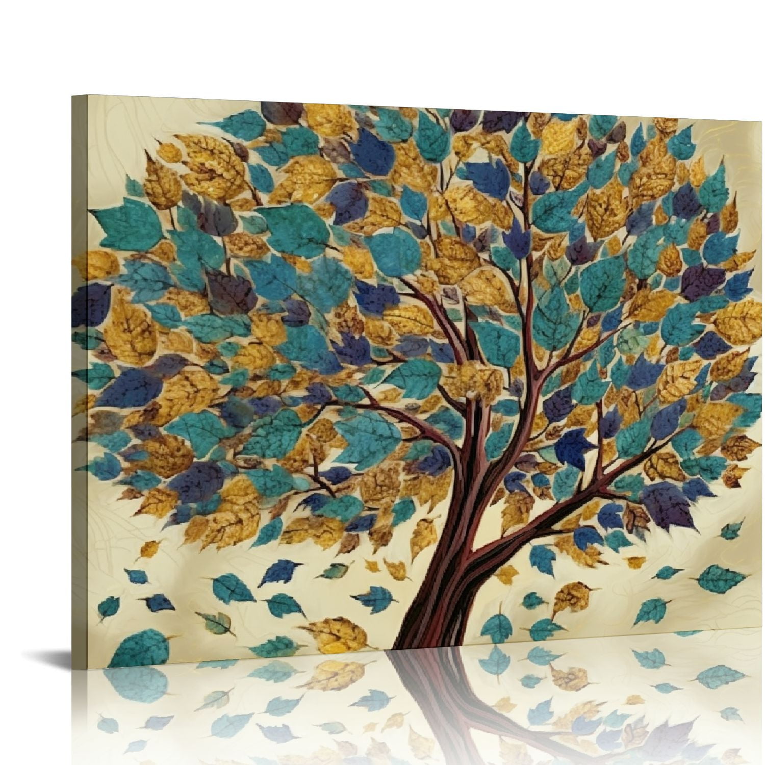 GOSMITH Rustic Tree Wall Art Brown Tree of Life Wall Decor for Living ...