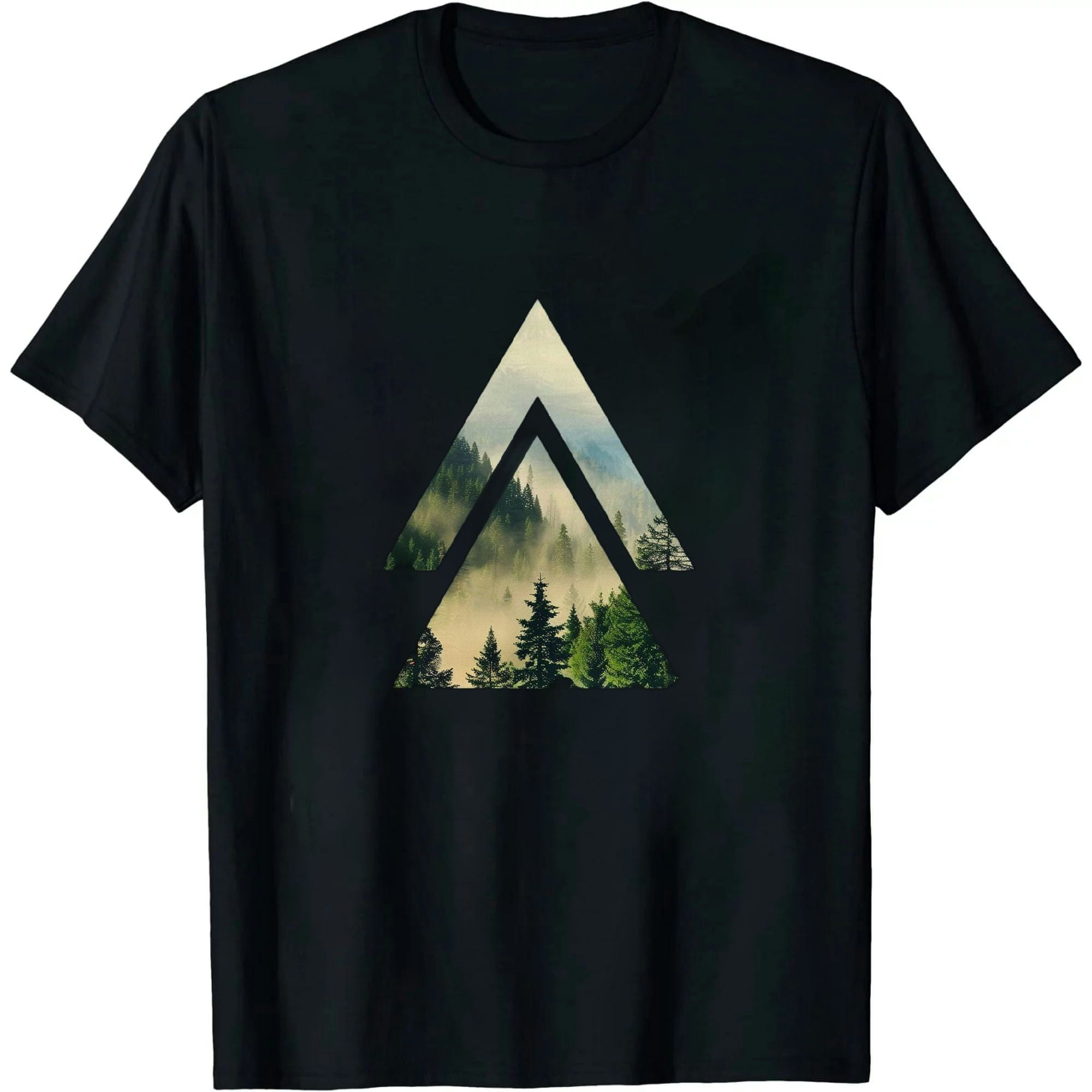 GOSMITH Sacred Geometry Triangles - Misty Forest T Shirt Design ...