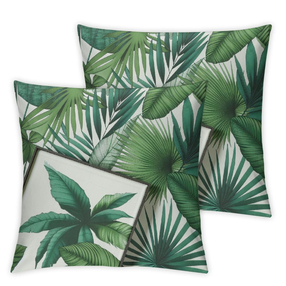 GOSMITH Short Plush Tropical Palm Leaves Summer Green Banana Leaf 2 ...
