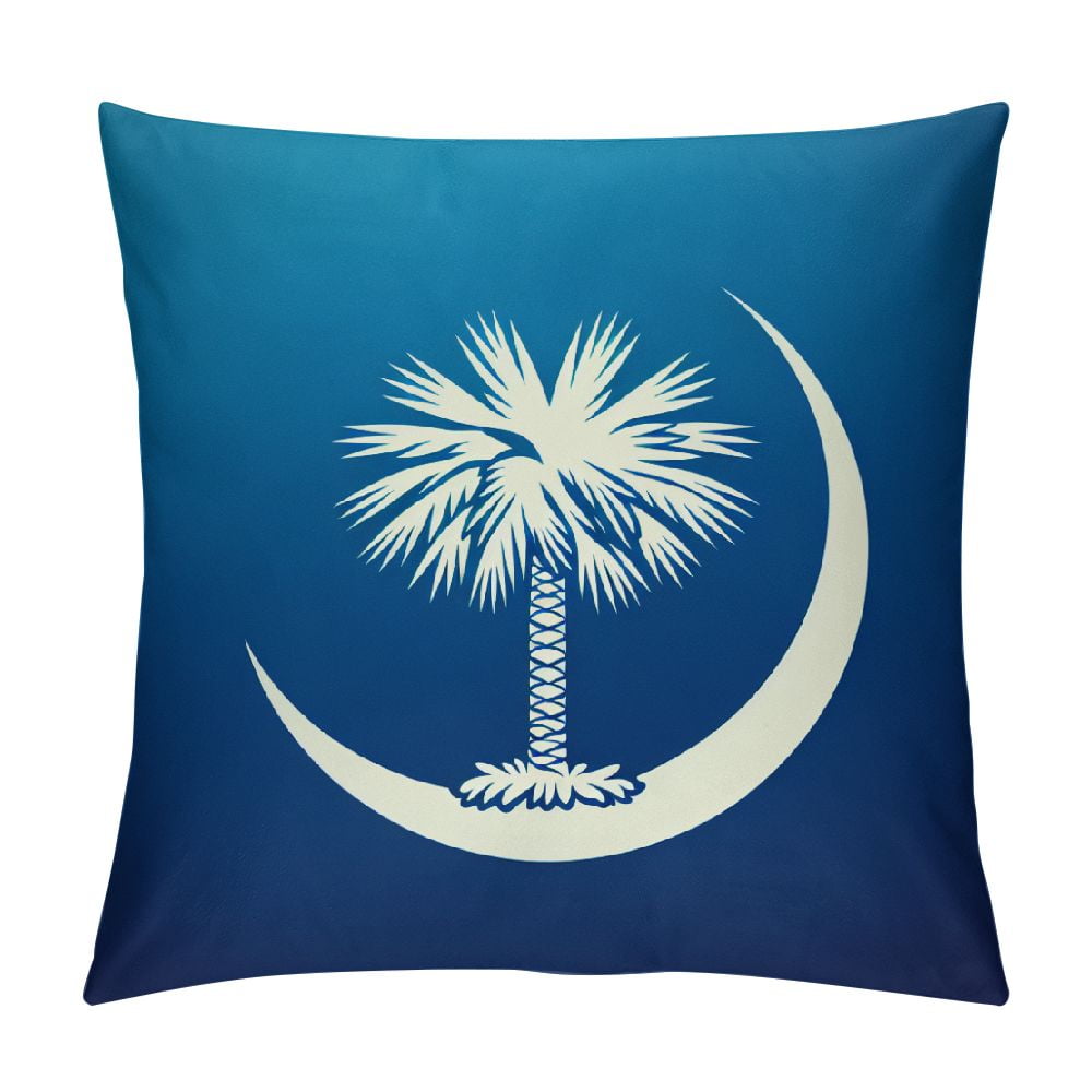 Leisuo South Carolina Decorative Throw Pillow Case, Palm Tree Moon ...