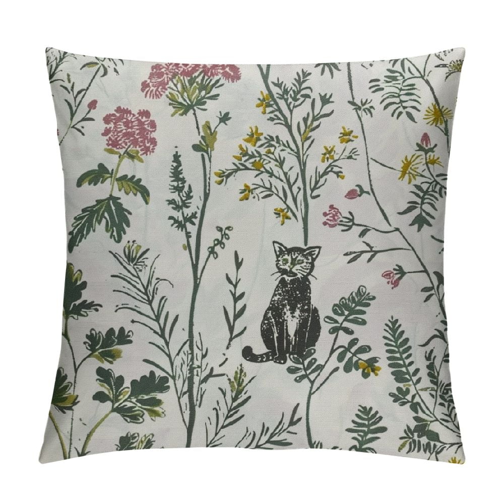 GOSMITH Spring Pillow Covers Wildflower Green Floral Farmhouse ...