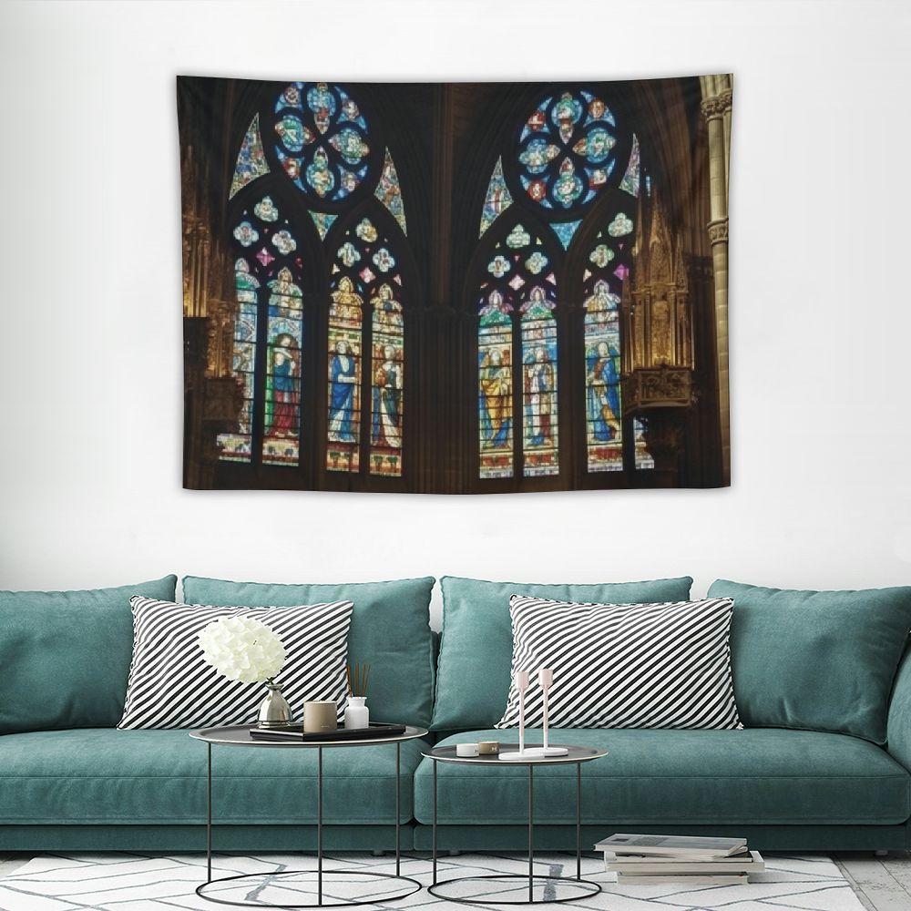 GOSMITH Stained Glass Window Church Tapestry Notre Dame Cathedral ...