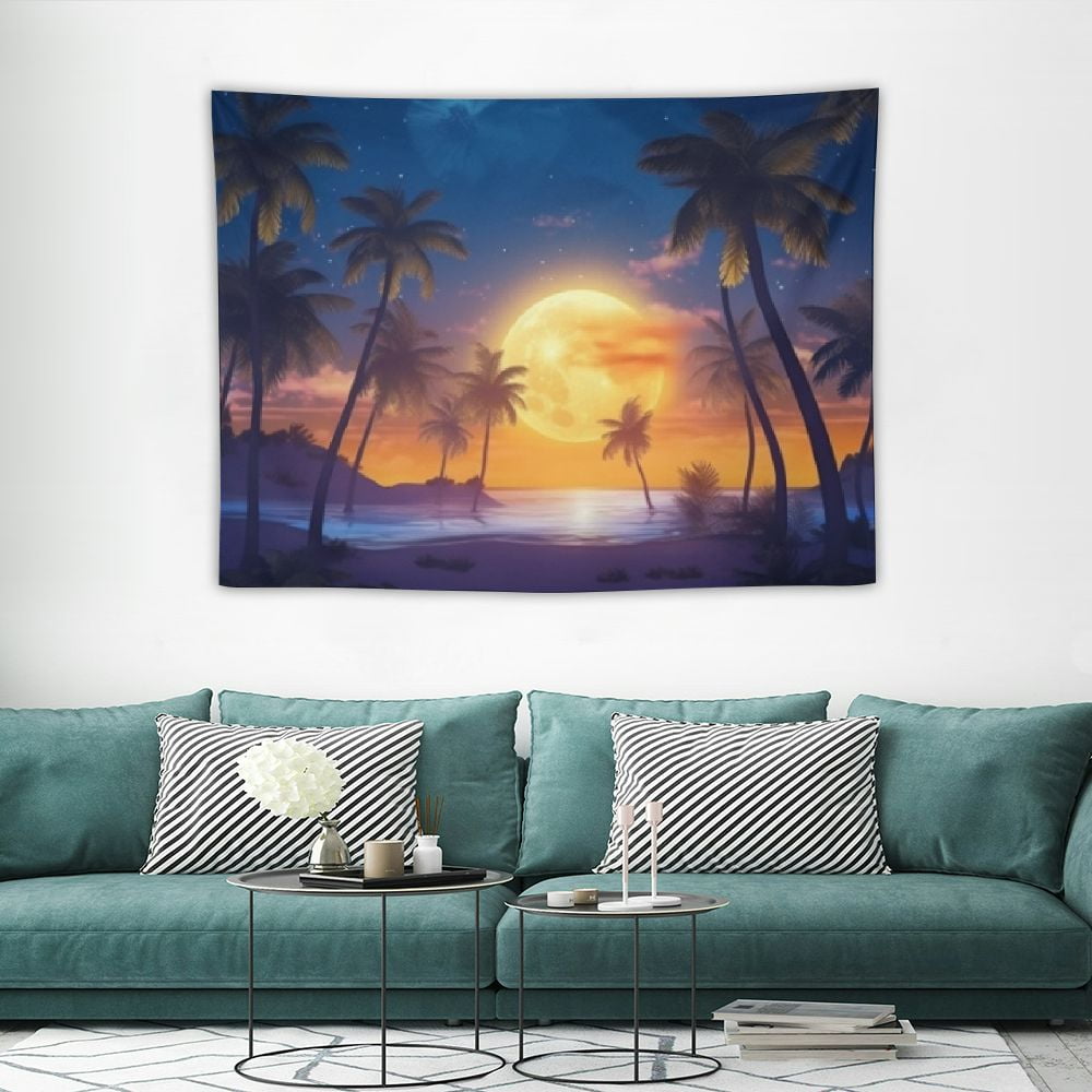 GOSMITH Summer Night Tapestries Large 40x30 Inch Full Moon Sky with ...