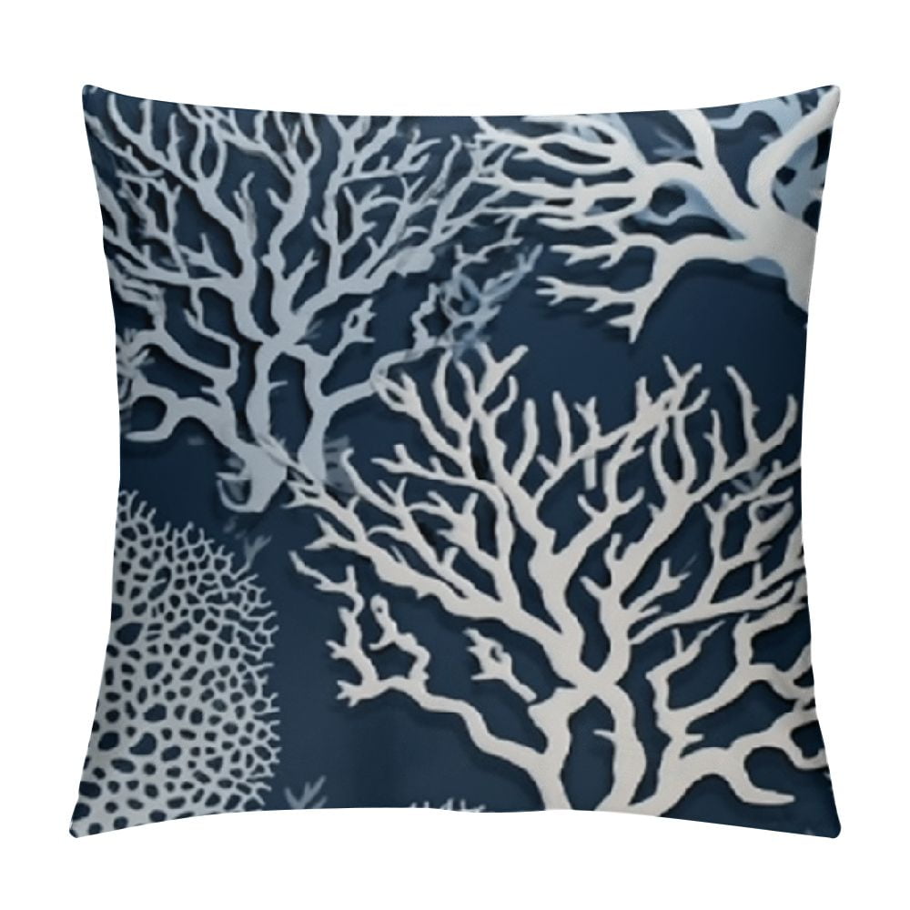 GOSMITH Summer Ocean Themed Nautical Anchor Coral Throw Pillow Case ...