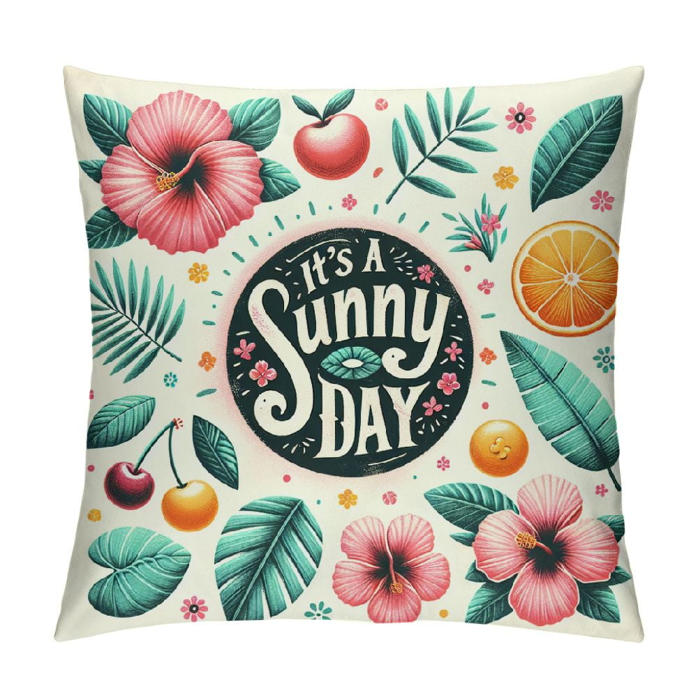 GOSMITH Summer Pillow Covers Hello Summer Vibes with Watermelon ...