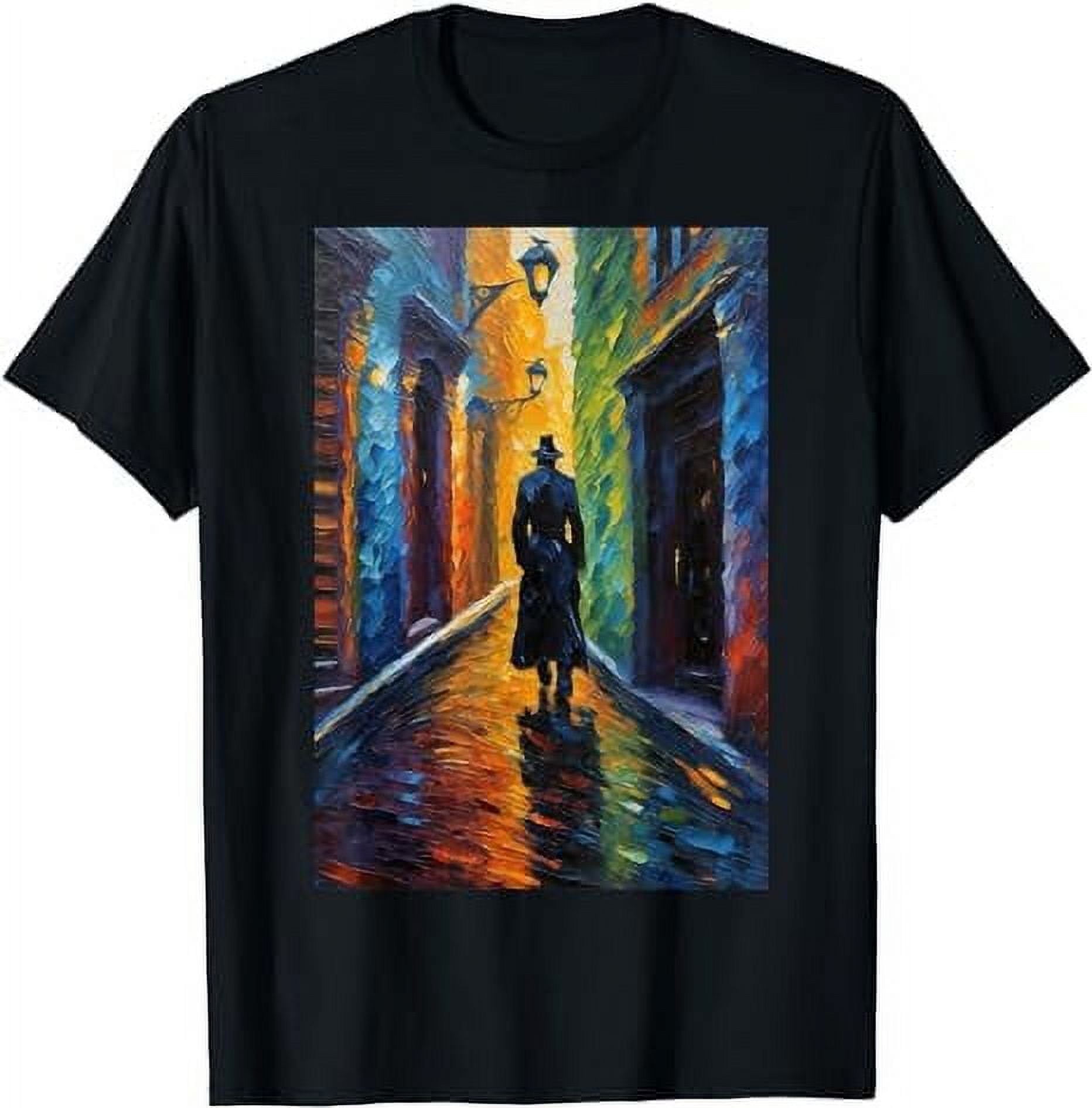 GOSMITH Surreal Cityscape Rain Nature Peaceful Zen Oil Paint Style T ...