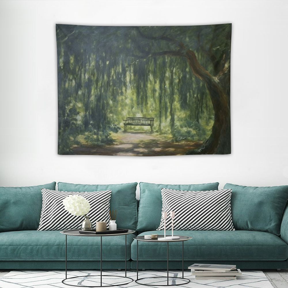 GOSMITH Tapestry Wall Hanging, Claude Monet Weeping Willow Bedspread ...