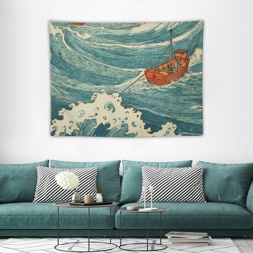 GOSMITH Tapestry Wall Hanging Tapestries The Great Wave Off Kanagawa ...