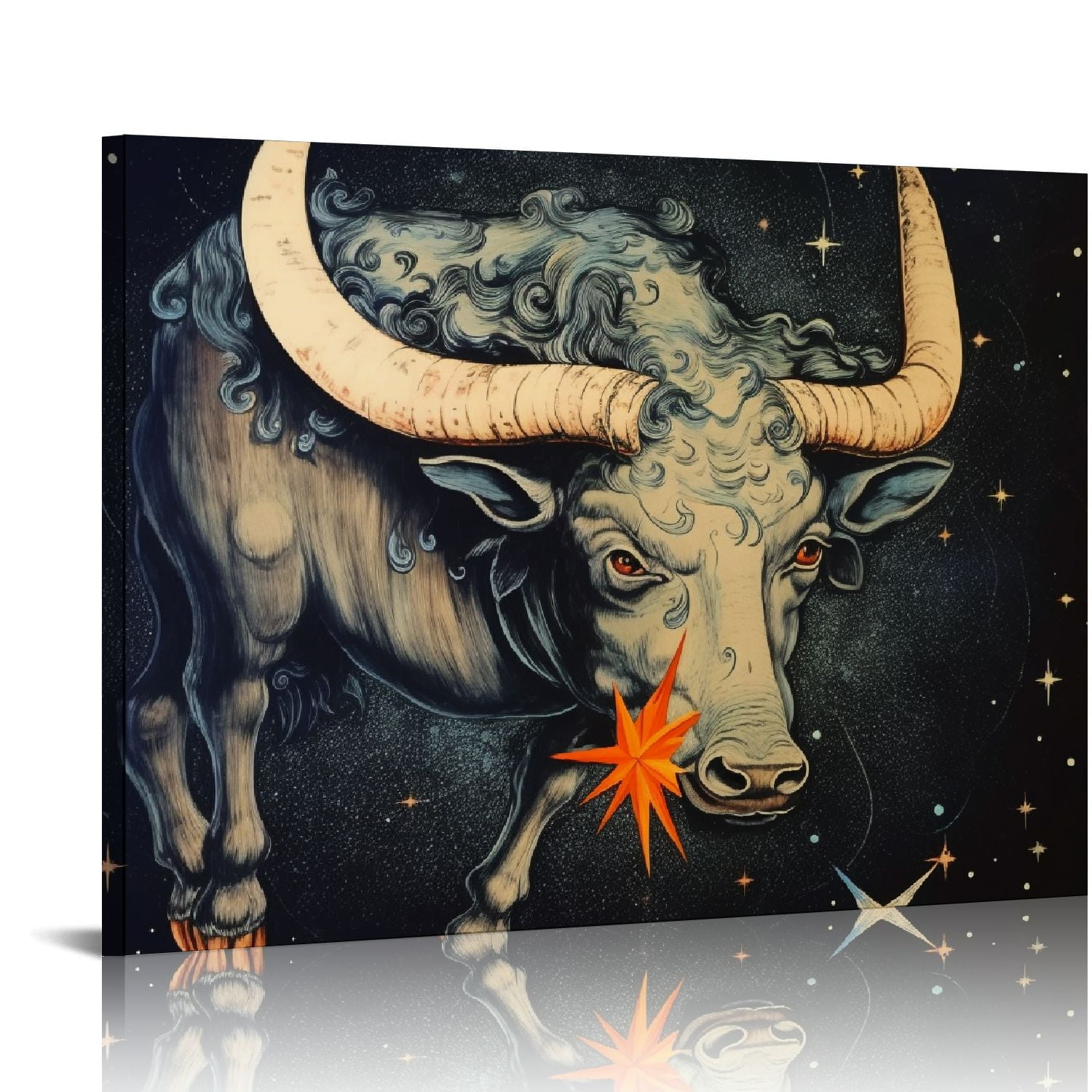 GOSMITH Taurus Zodiac Astrology Poster: Unique Astronomy Boho Wall Art ...