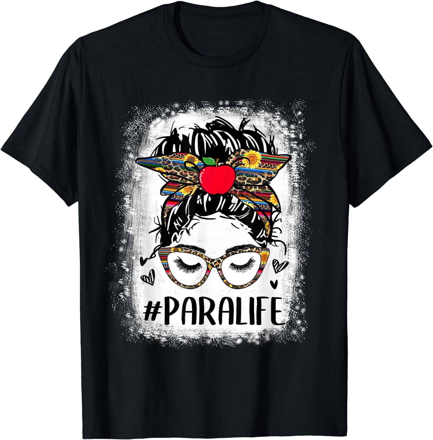 GOSMITH Teacher Paraprofessional Girl Para Life Women Messy Bun Hair T ...