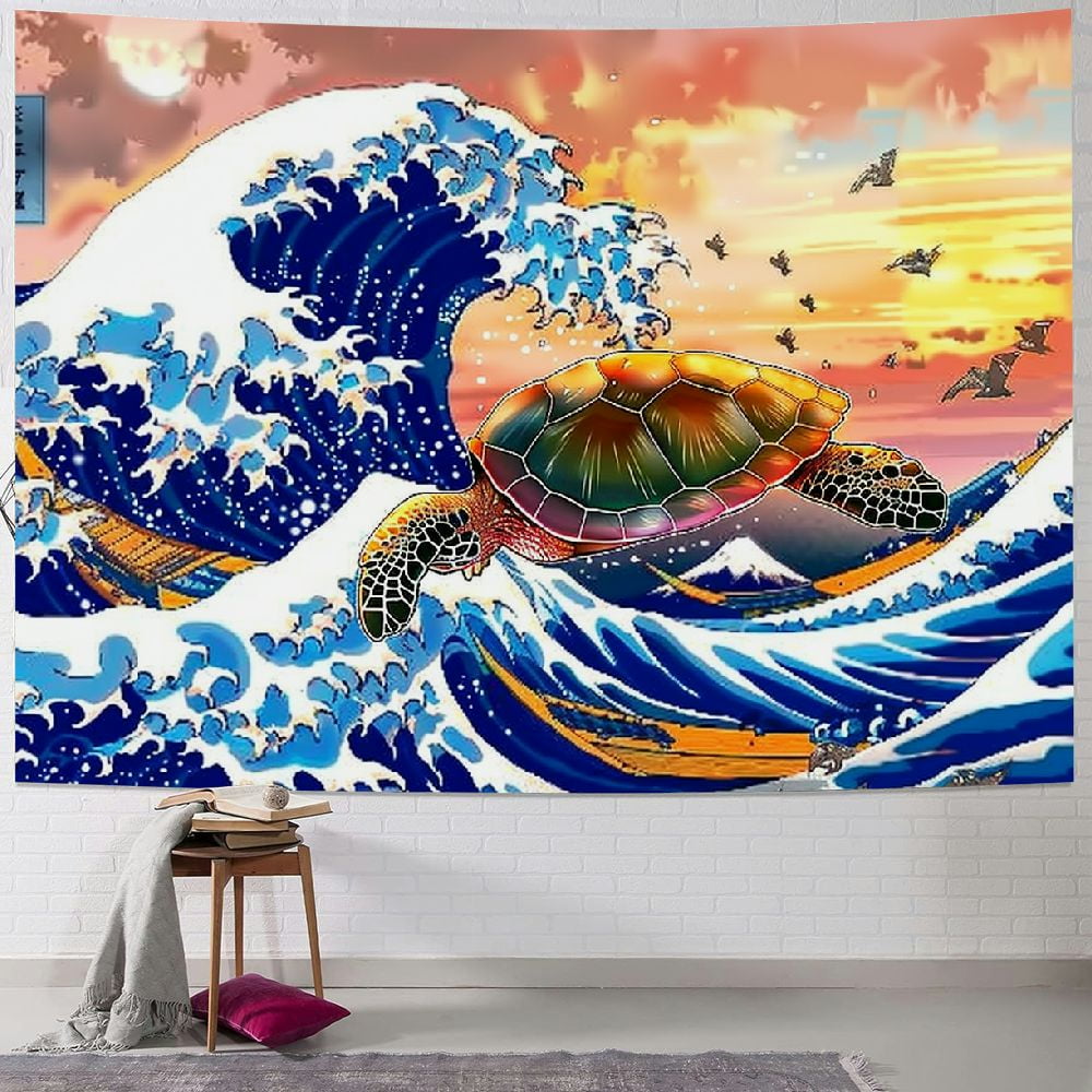 GOSMITH The Great Wave Tapestry Japanese Ocean Wave Tapestries Trippy ...