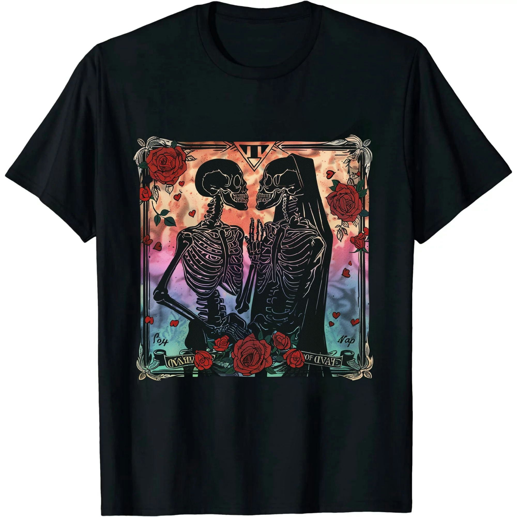 Gosmith The Lovers Tarot Card Occult Goth Halloween Gothic Kissing T