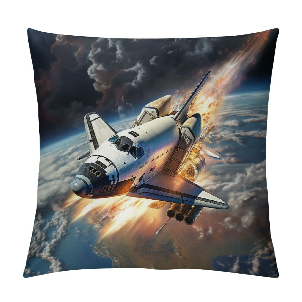 GOSMITH Throw Pillow Cover Astronaut In Space Square Throw Pillow Cases ...