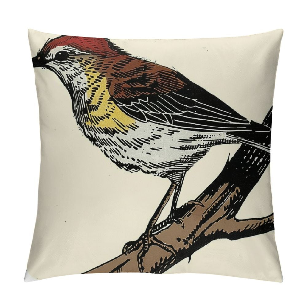 GOSMITH Throw Pillow Cover - Bird Branch Lark Limb Rama - Walmart.com