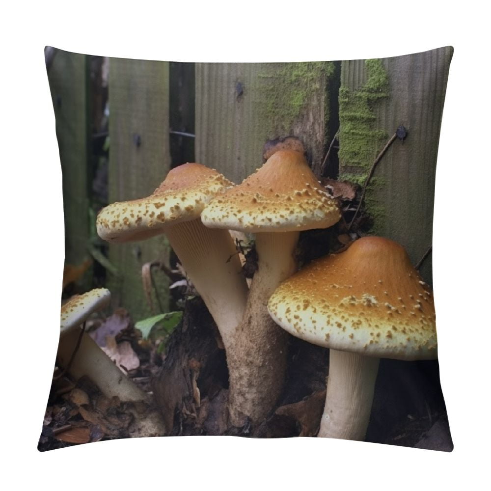 Gosmith Throw Pillow Cover Bracket Fungi Mushroom Mushrooms Fungus