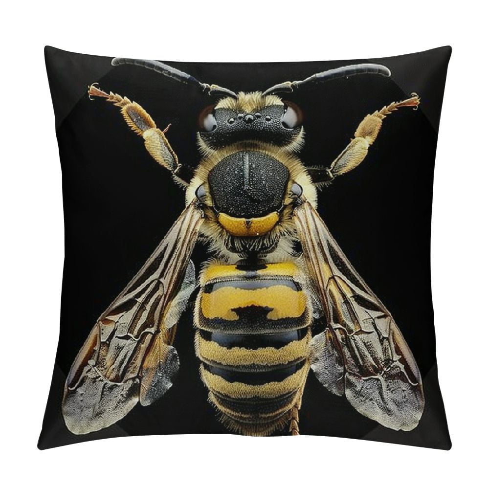 GOSMITH Throw Pillow Cover - Cuckoo Bee Insect Macro Triepeolus Simplex ...