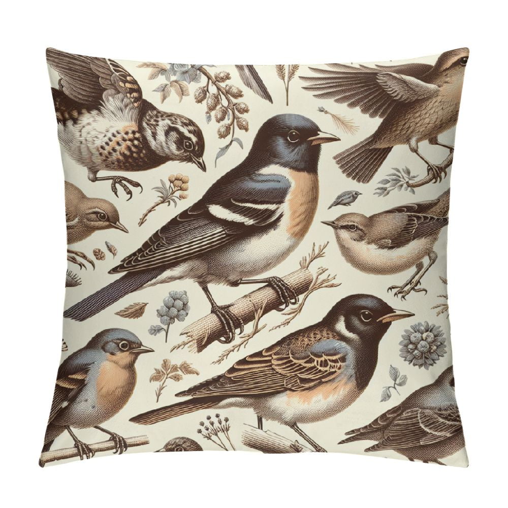 Leisuo Throw Pillow Cover Romantic Bird Square Sofa Pillow Case Pigeon ...