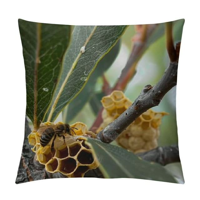 GOSMITH Throw Pillow Cover - Wasp Nest Cuckoo Small Insect Insect ...