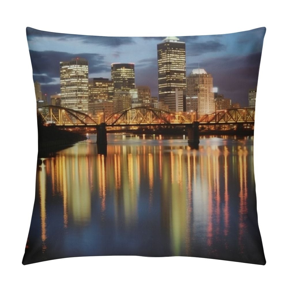 GOSMITH Throw Pillow Covers Decorative Cushion Case, Sight of Night ...
