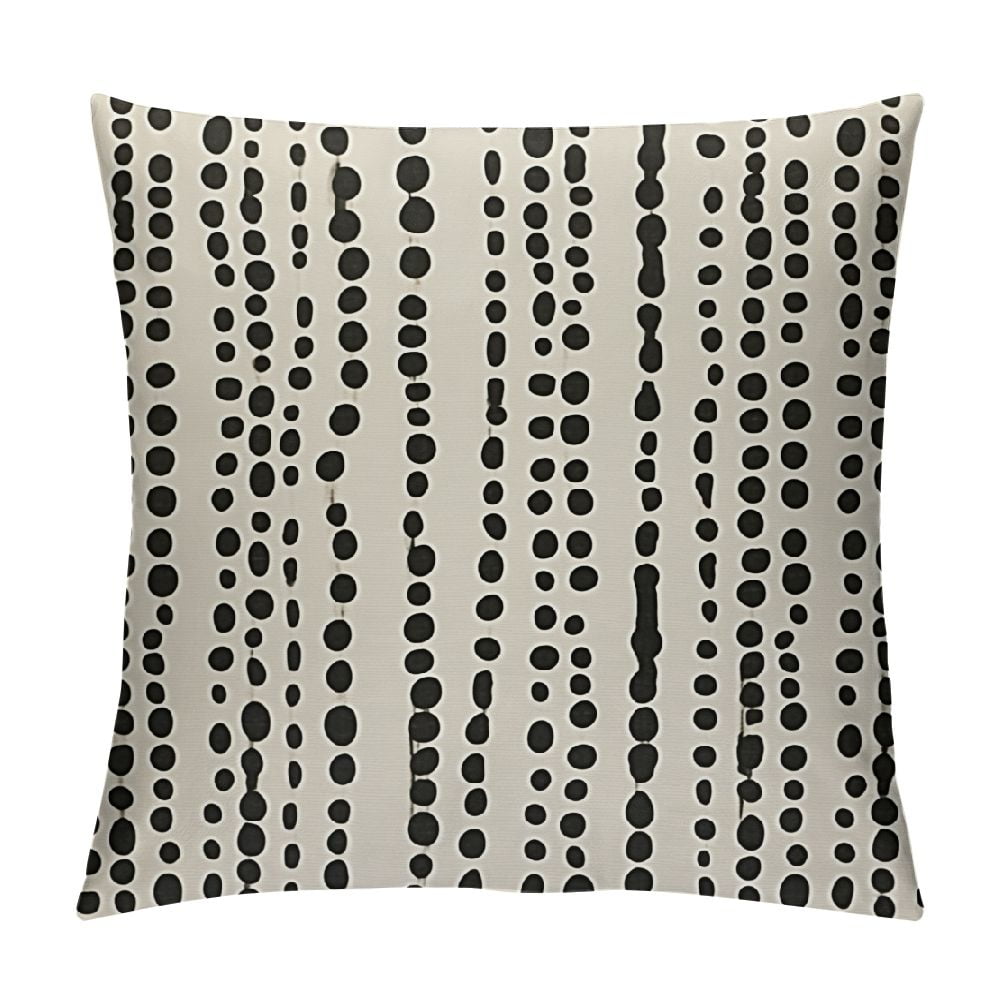 GOSMITH Throw Pillow Covers Pattern Black and White Geometric Dots ...