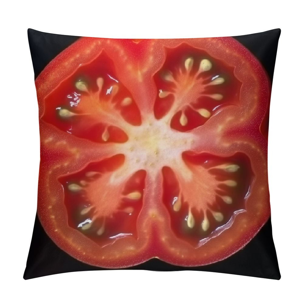 GOSMITH Tomato Slice Four Seasons Universal Throw Pillow Cover Bed Sofa ...