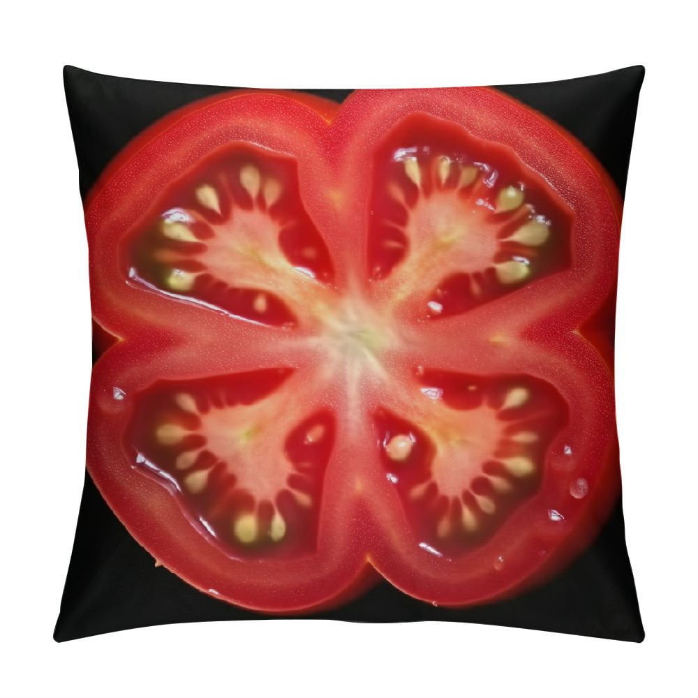 GOSMITH Tomato Slice Four Seasons Universal Throw Pillow Cover Bed Sofa ...