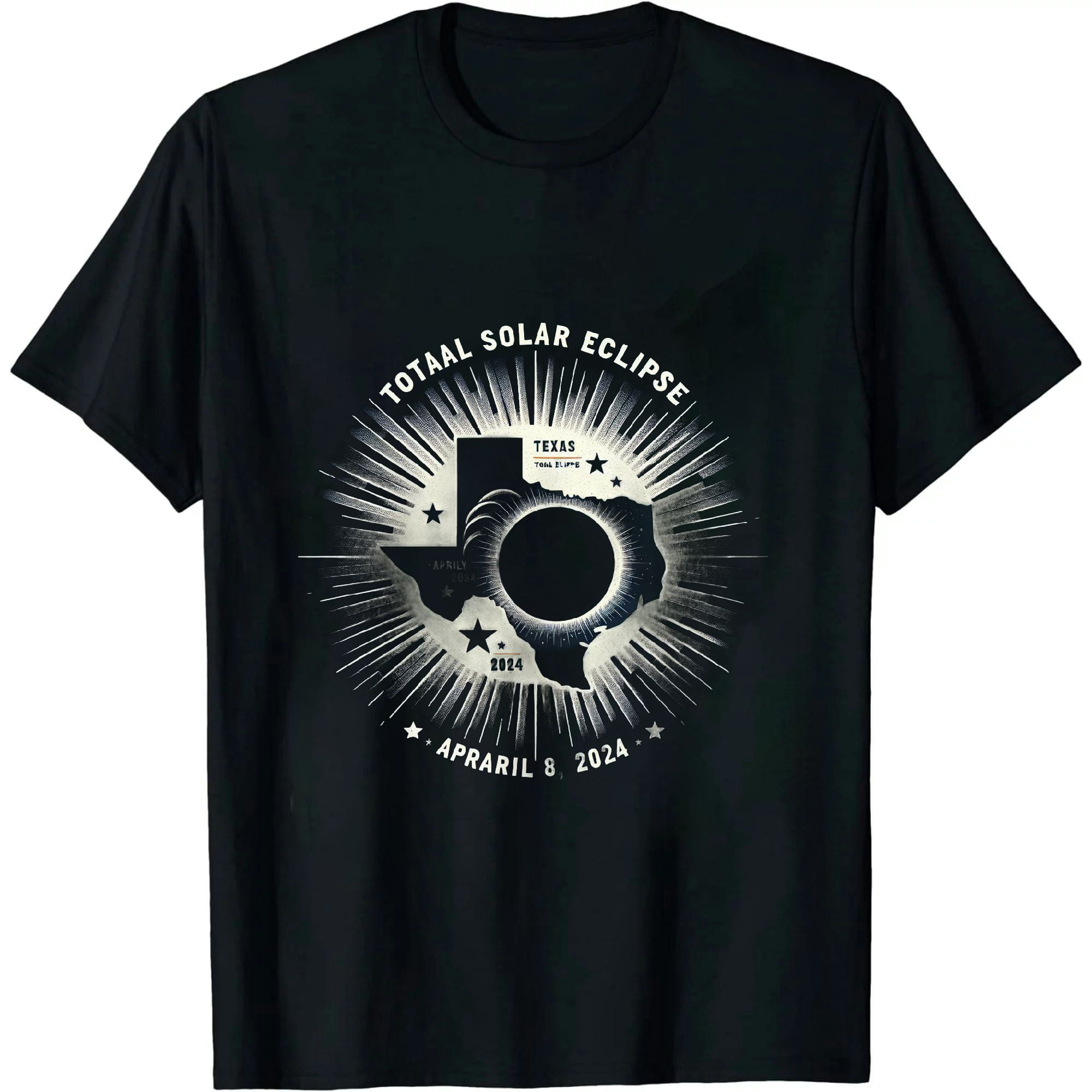 GOSMITH Total Solar Eclipse 2024 Total Solar Eclipse Texas T-Shirt ...