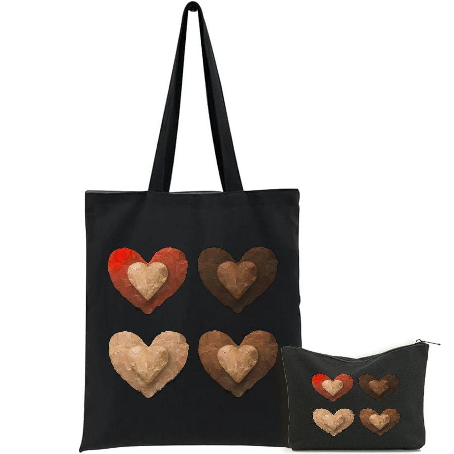 GOSMITH Tote Bag 2 Pcs Canvas Tote Bags Cute Aesthetic Tote Bags with ...