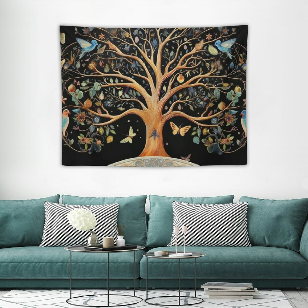 GOSMITH Tree of Life Tapastry Moon Tapestry Butterfly Tapestries for ...
