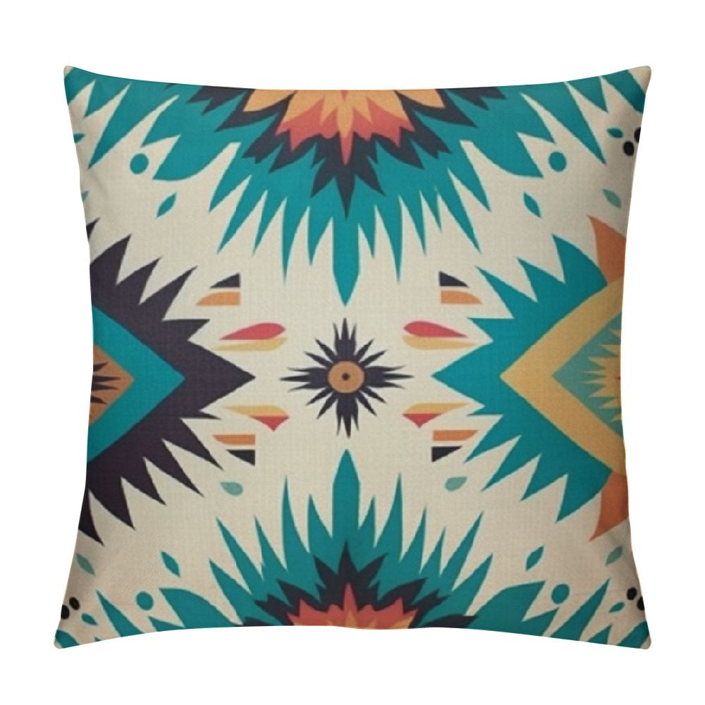 GOSMITH Tribal Pattern Throw Pillow Cover Southwest Ethnic Culture ...
