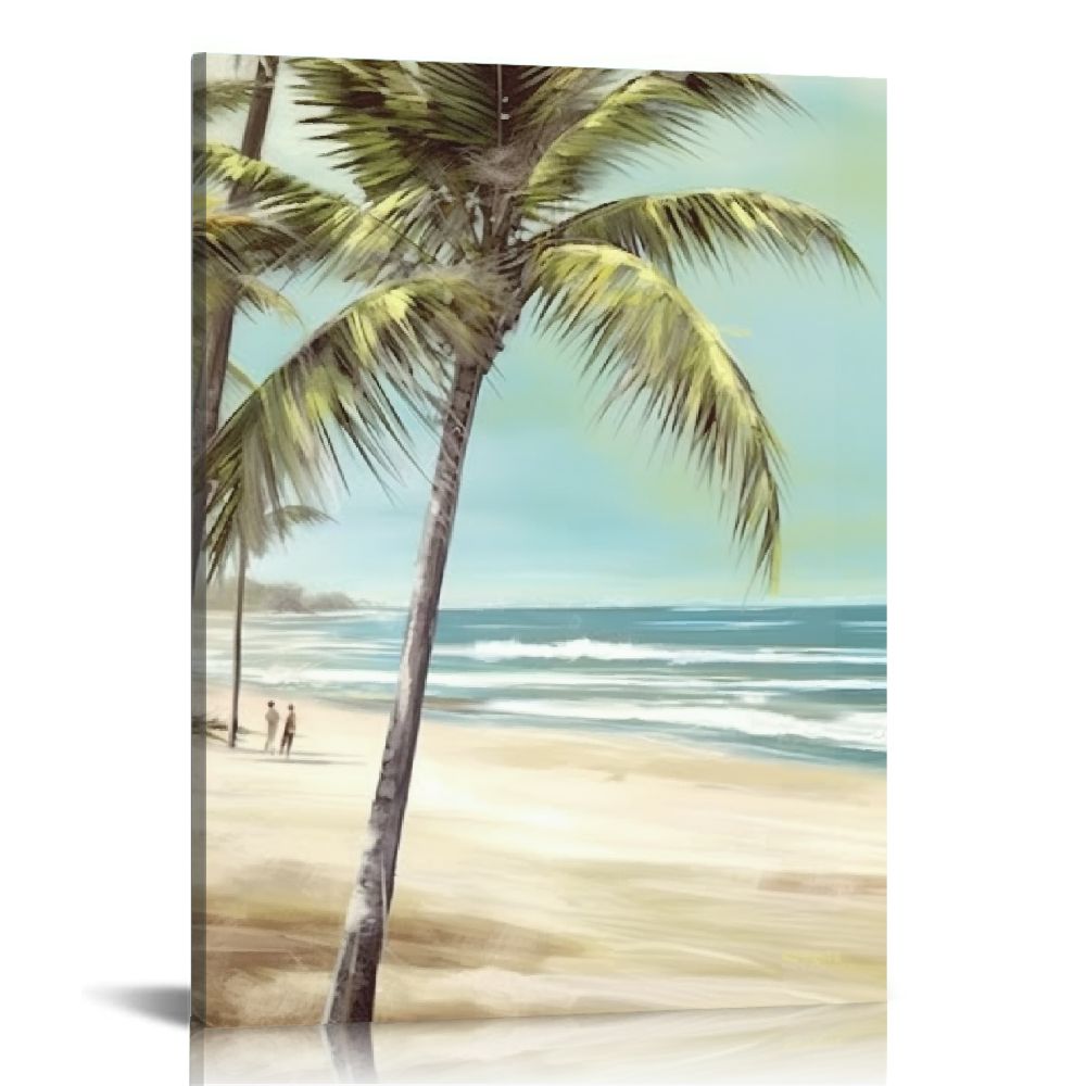 GOSMITH Tropical Coconut Tree Wall Art: Abstract Palm Tree Canvas ...