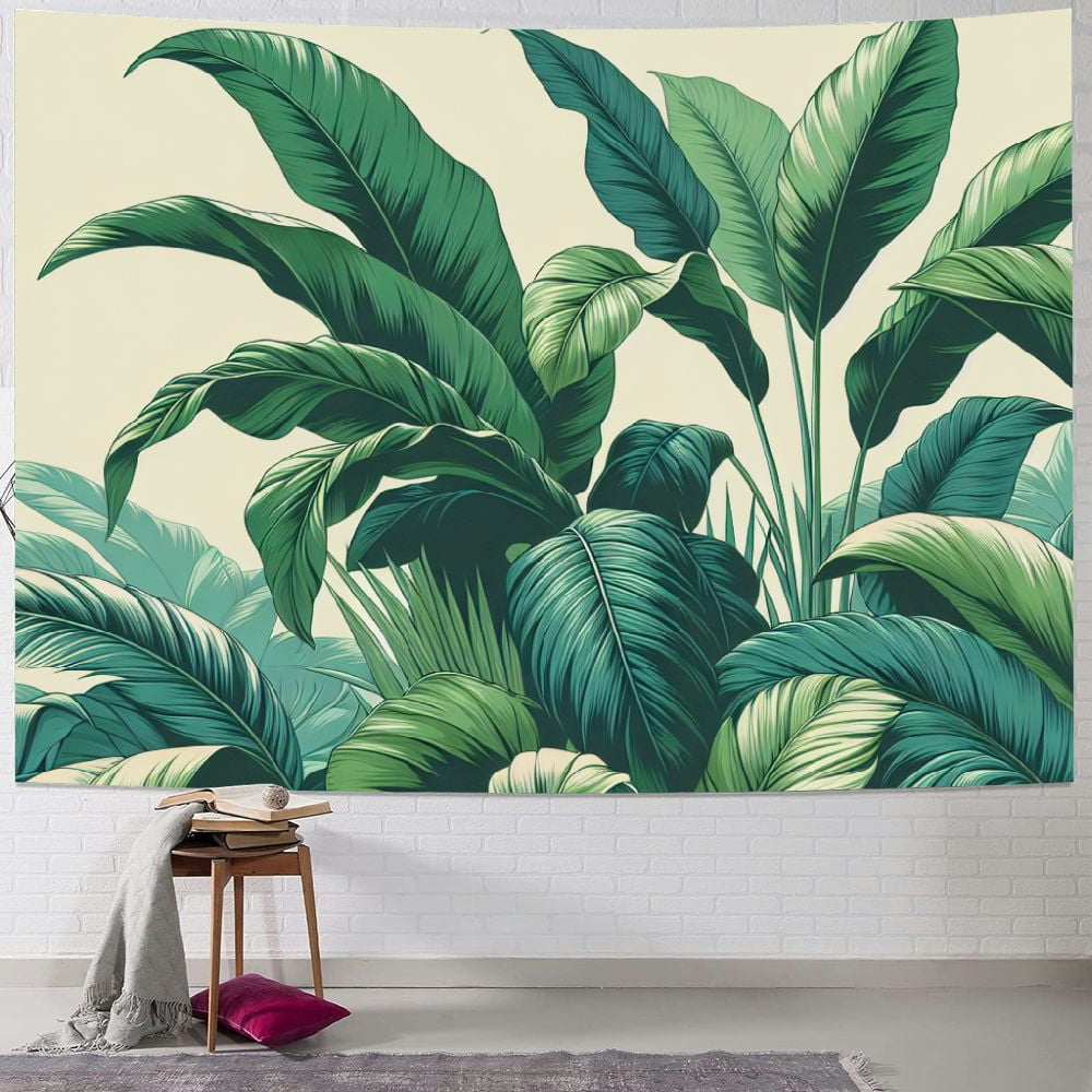 GOSMITH Tropical Leaves Tapestry for Bedroom Living Room Dorm Painting ...