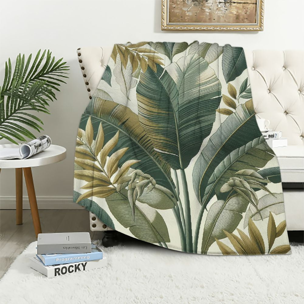 GOSMITH Tropical Palm Leaves Banana Jungle Leaf Seamless Floral Pattern ...