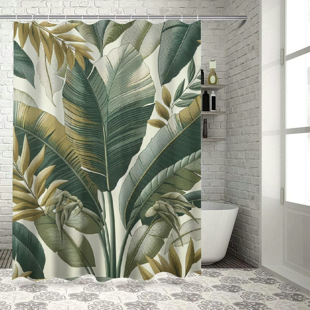 GOSMITH Tropical Palm Leaves Banana Jungle Leaf Seamless Floral Pattern ...