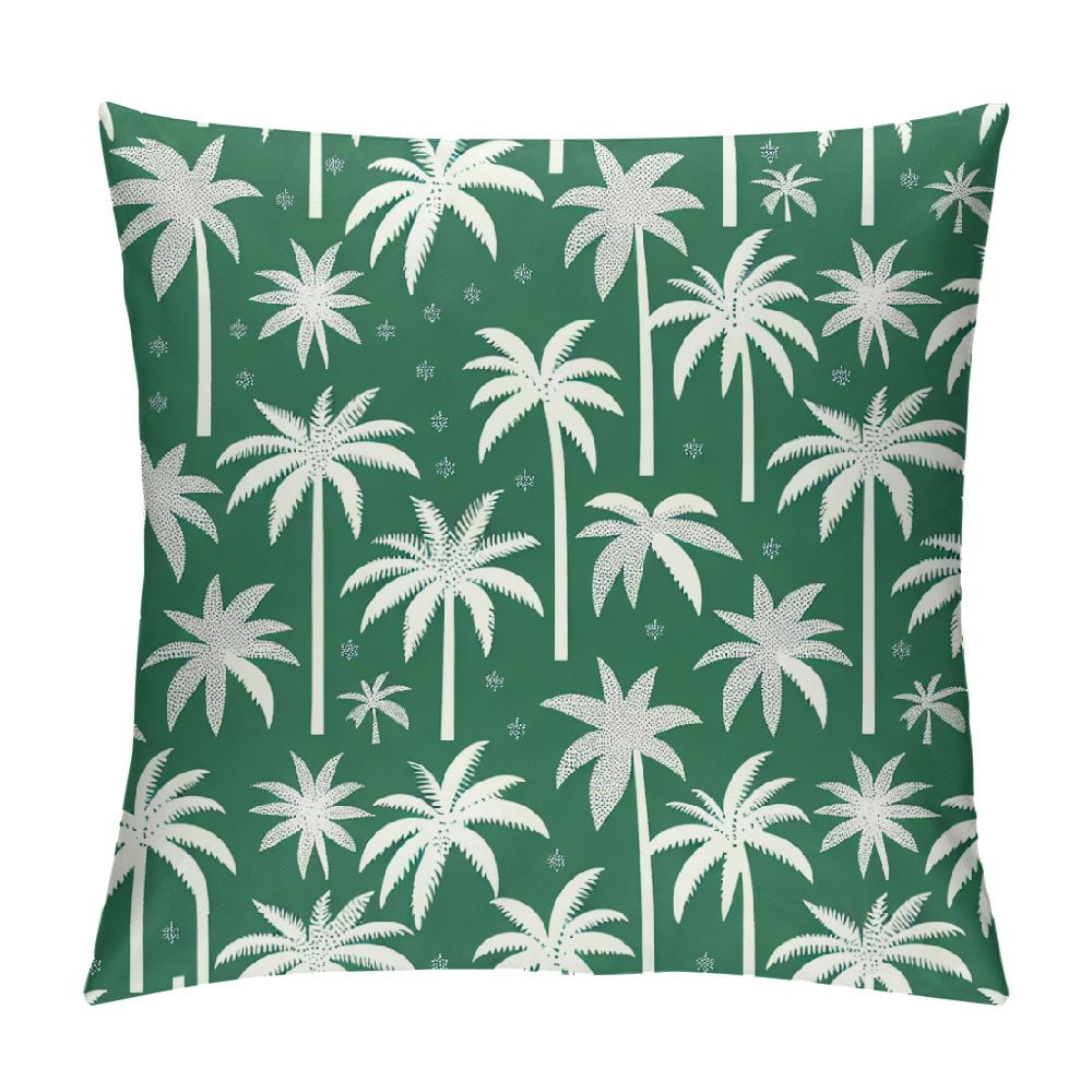 Leisuo Tropical Plant Throw Pillow Covers Summer Hawaii Beach Leaves ...